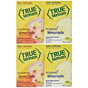 100% Natural True Lemonade & True Raspberry Lemonade, 1.06 Oz/Each, 10 Ct (Pack of 4)