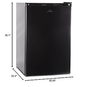 Commercial Cool CCR45B Compact Single Door Refrigerator and Freezer, 4.5 Cu. Ft. Mini Fridge, Black
