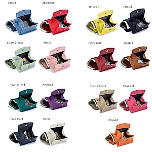 2023 New Unisex Anti-Credit Card Fraud Folding Mini Wallet, 2023 New Vegan Mini Wallet for Women, Leather RFID Blocking Card Holder – Pocket Mini Wallet (Blue)