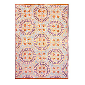 Talking Tables Boho Woven Waterproof Outdoor Rug | Plastic, Lightweight & Non Slip Mat with Double-Sided Geometric Pattern | for Garden, Patio, Decking, Bathroom, Utility, Picnic