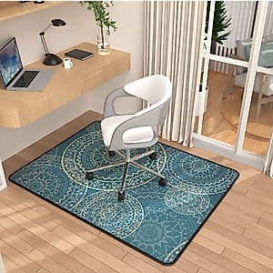 Placoot Heavy Duty Office Chair Mat for Carpet & Hardwood Floors, 48" x 36" Weight 3.5 lbs Highly Premium Quality Floor Mat, Desk Chair Mat for Carpeted Floors and Hardwood Floor for Home Office