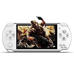 KToyoung Handheld Game Console, Built-in 1200 Games 4.3’’ HD Screen Retro Gaming System, Support TV Output, Portable Rechargeable Game Console with Dual Joystick, Best Gift for Kids and Adult (White)