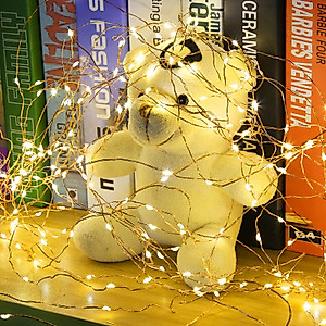 JXTZ Solar String Lights Outdoor, 39 Feet 120 LED Garden Lights, Copper Wire Solar Fairy Lights with 8 Modes, Waterproof Solar Lights Outdoor for Tree, Garden, Home, Wedding, Party (Warm White)