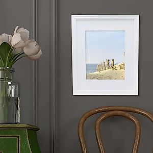 Studio Nova Picture Frame Displays 11 x 14 Photos 16 x 20 Without Mat, 16x20-Matted 11x14, White (5278448)