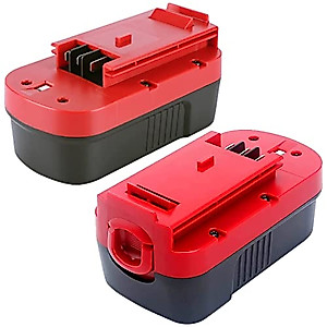 2 Packs 3.6AH HPB18 Replacement Battery Compatible with Black and Decker 18V Battery Ni-Mh HPB18 244760-00 A1718 FS18FL FSB18 Firestorm（Red）