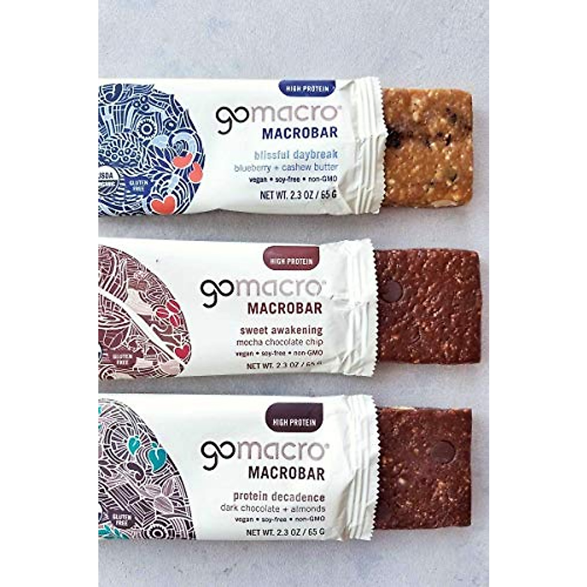 GoMacro Variety Pack, 1 bar each (pack of 12) - 12 Flavors including 3 new flavors
