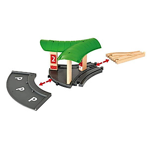 BRIO World - 33627 Travel Station Set | 25 Piece Train Toy with Accessories and Wooden Tracks for Kids Ages 3 and Up