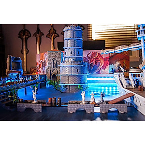 Stone Bridges Kit - Mini Dungeon Castle Cavern Terrain for RPGs, Dungeons & Dragons (DND), Pathfinder, War Gaming, and More! by DCD (21pcs, 3ft)