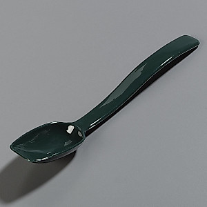 Carlisle FoodService Products Plastic Solid Spoon, 9 Inches, Green, (Pack of 12)