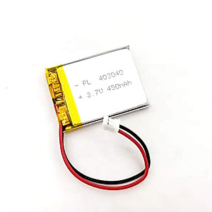 CaoDuRen Rechargeable 3.7V Li Lipo Lithium Polymer Ion Battery Pack with 2 Pin 2.0mm/1.25mm JST Connector (403040 450mAh 2.0Jst)