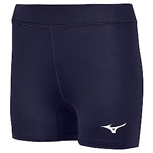 Mizuno Girls' Vortex V2 Volleyball Short, Navy, Large