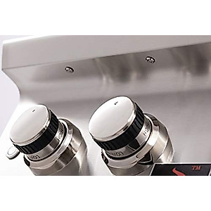 Bonfire Outdoor Kitchen Built-in Double Side Burner for BBQ Island, Includes Natural Gas Kit, 304 Stainless Steel, CBADSB