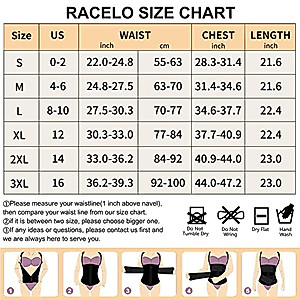 RACELO Women Waist Trainer Corset Vest Tummy Control Cincher Slimming Body Shaper Adjustable Workout Tank Top (Black, Small)