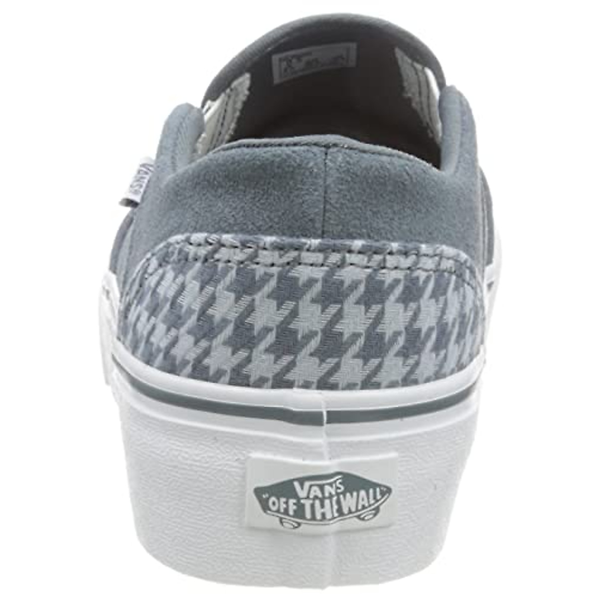 Vans Unisex Asher Platform Slip On Low Cut Design Skate Shoe Sneaker - Plaid Mix Dark Grey 7.5