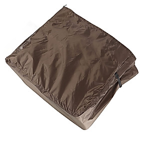 TOPINCN Rolling Cooler Cart Cover, Cooling Bins Kitchen Storage Waterproof Cart Cover Buffet Grill Table Cover Outdoor Dining Beverage Cart Cover Party Cooler Cover (Brown)