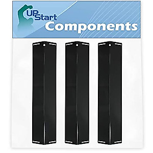 3-Pack BBQ Grill Heat Shield Plate Tent Replacement Parts for Members Mark GR2071001-MM-00 - Compatible Barbeque Porcelain Steel Flame Tamer, Flavorizer Bar, Vaporizer Bar, Burner Cover 16 1/2"
