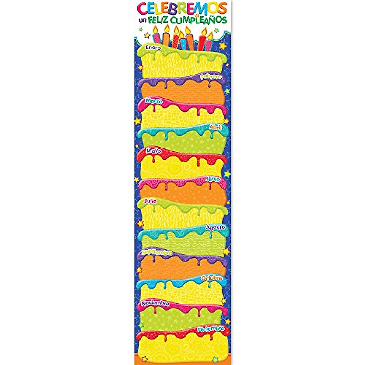 Eureka Classroom Banners, Color My World Spanish Birthday - Vertical