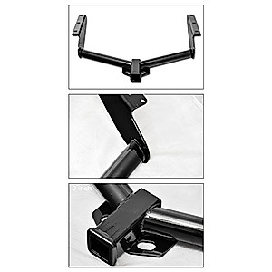 TLAPS 7422448596526 for 2008-2012 Jeep Liberty Class 3 III Black 2" Trailer Hitch Receiver
