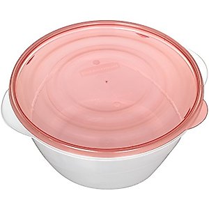 Rubbermaid Take Alongs Large Round Storage Container (Pack of 2) 15.7 Cups / 3.7 L - Red Top