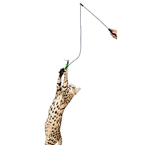 RompiCatz Critter Collector Series Teaser Wand Cat Toy, Rod