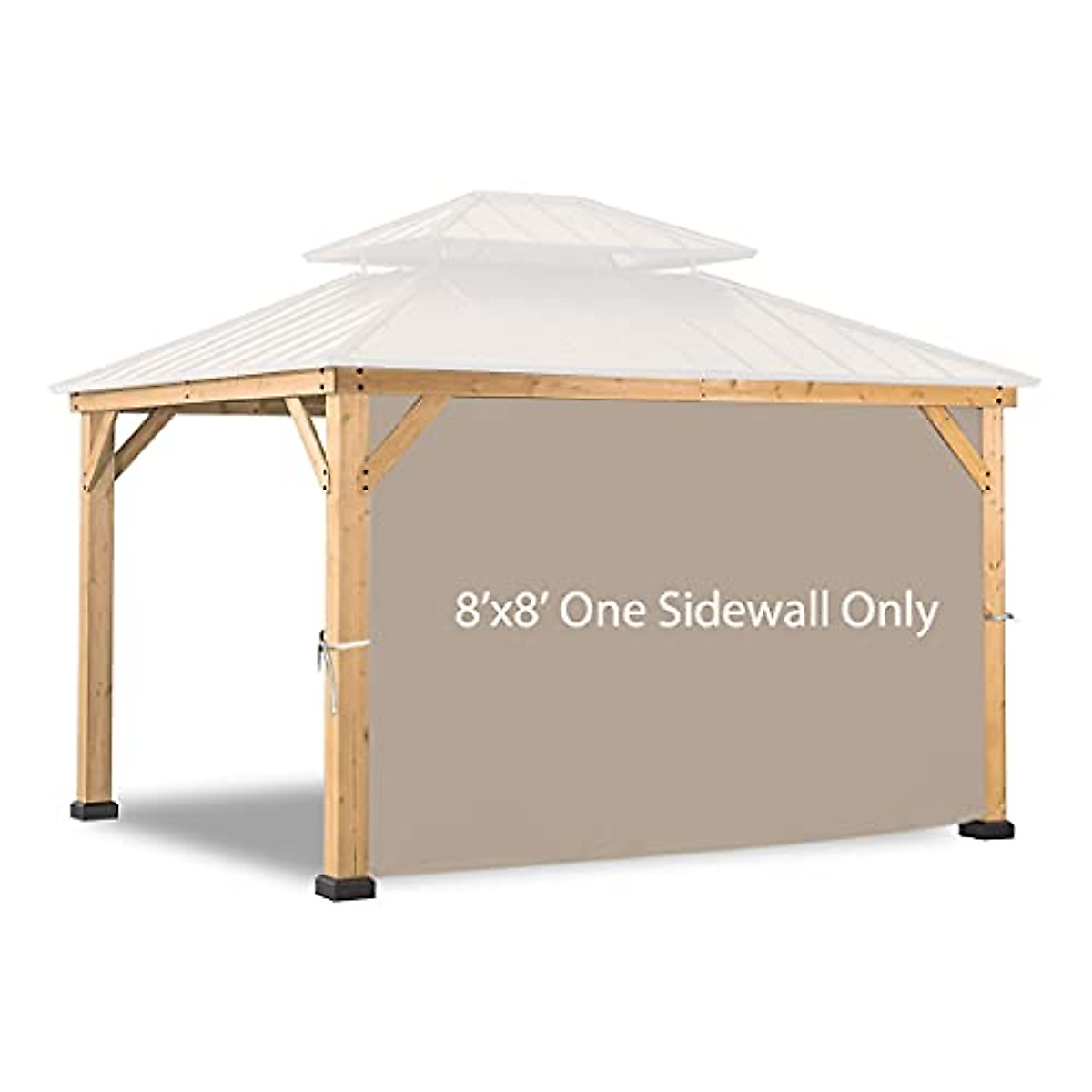 CoastShade Gazebo Replacement Curtain for 8x8 or 10x10 or 10x12 Summer Outdoor Gazebo,6.7FT Height,Only 1 Panel Sidewall,Autumn Gazebo Sidewall，Beige