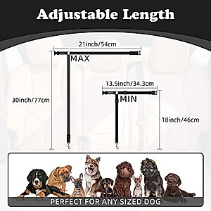 BWOGUE 2 Packs Dog Cat Safety Seat Belt Strap Car Headrest Restraint Adjustable Nylon Fabric Dog Restraints Vehicle Seatbelts Harness