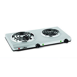Salton THP-528 Electric Double-Coil Cooking Range, Stainless Steel