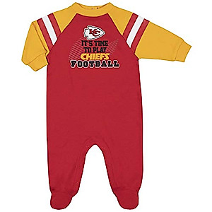 NFL Kansas City Chiefs Team Sleep and Play Footies, red/Yellow Kansas City Chiefs, 0-3 Months (138731160)