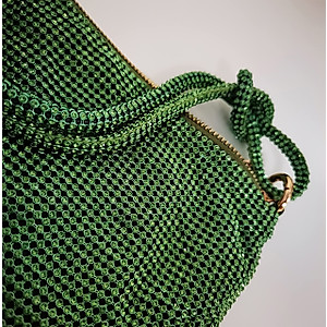 Rhinestone Hobo Bags for Womens Chic Sparkly Crystal Evening Handbag Shiny Purse Shoulder Bags for Travel Party Proms Gifts