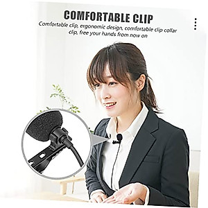 LIGHTAOTAO One for Two Microphones USB Lapel mic lavalier mic Podcasting Microphone Lapel mic for Phone Recording Microphone Phone Microphones Collar mic Smartphone mic Speaker PVC Wireless