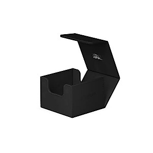 Ultimate Guard Sidewinder 133+, Deck Box for 133 Double-Sleeved TCG Cards, Black, Magnetic Closure & Microfiber Inner Lining for Secure Storage