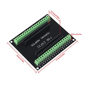 QCCAN 4PCS ESP32 Breakout Board GPIO 1 into 2 Compatible for 38PIN Narrow Version ESP32 ESP32S Development Board
