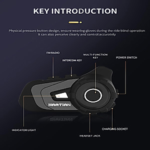 1Storm Motorcycle Bike Full Face Helmet Mechanic + Motorcycle Bluetooth Headset: Matt Black