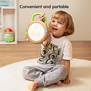 TUMAMA Baby Musical Electronic Toy with Lights & Sounds, Babies Light up Drum Toys for Early Hand Development, Gift for Infants, Toddlers, Boys, Girls