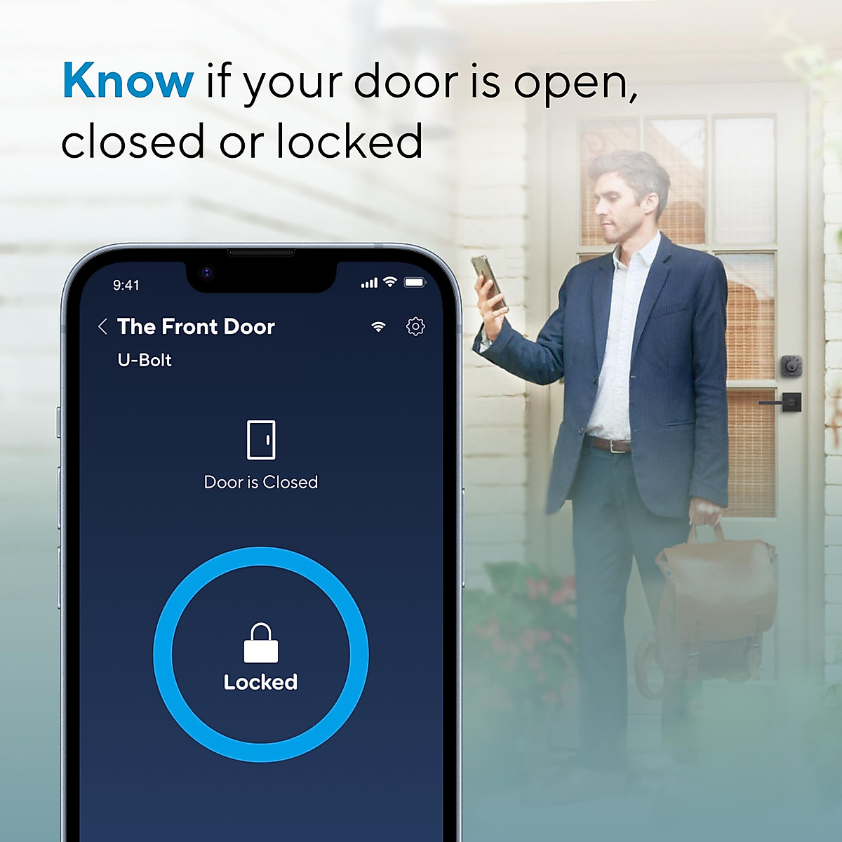 ULTRALOQ U-Bolt Bluetooth Enabled Keypad Smart 5-in-1 Keyless Entry | Smartphone App for iOS and Android | Anti-peep Code | Auto Unlock & Auto Lock | Match Home Aesthetics, Satin Nickel