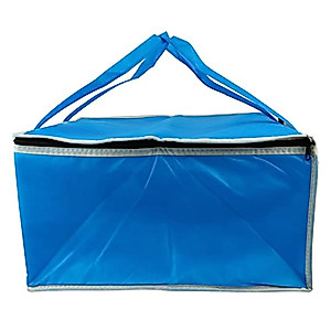Mobestech Insulated Pizza Bags for Food Delivery, Pizza Carrier Insulated Bags Food Storage Delivery Bags 13.76 x 13.76 x 8.65 (Blue)