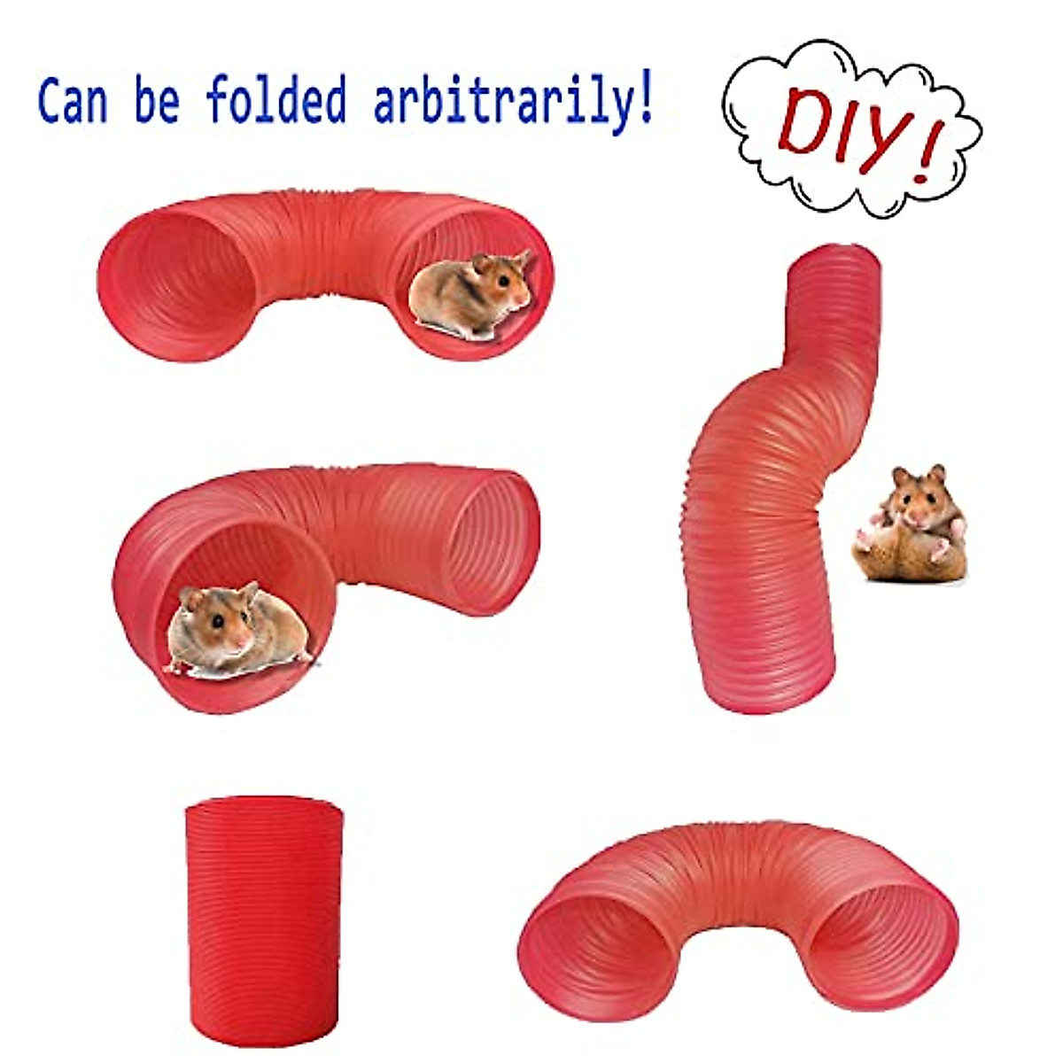Hamster Fun Tunnel Guinea Pigs Tube 3 Pack Grass Balls with Apple Sticks Toys Hiding Training Exercising for Chinchillas Ferrets Guinea Pigs Gerbils Hamsters Dwarf Rabbits