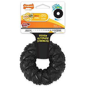Nylabone Strong Max Chew Braided Ring Chew Toy for Dogs, Beef, Medium/Wolf - Up to 35 lbs. (1 Count)