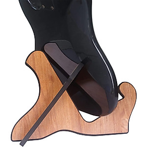 Miwayer Guitar Stand Wood Thickened Universal, with 0.12 Inch Soft Leather Ddge, Safe Non-Slip Portable Stringed Wooden Guitar Rack, Used for Acoustic, Classical, Electric Guitar, Bass