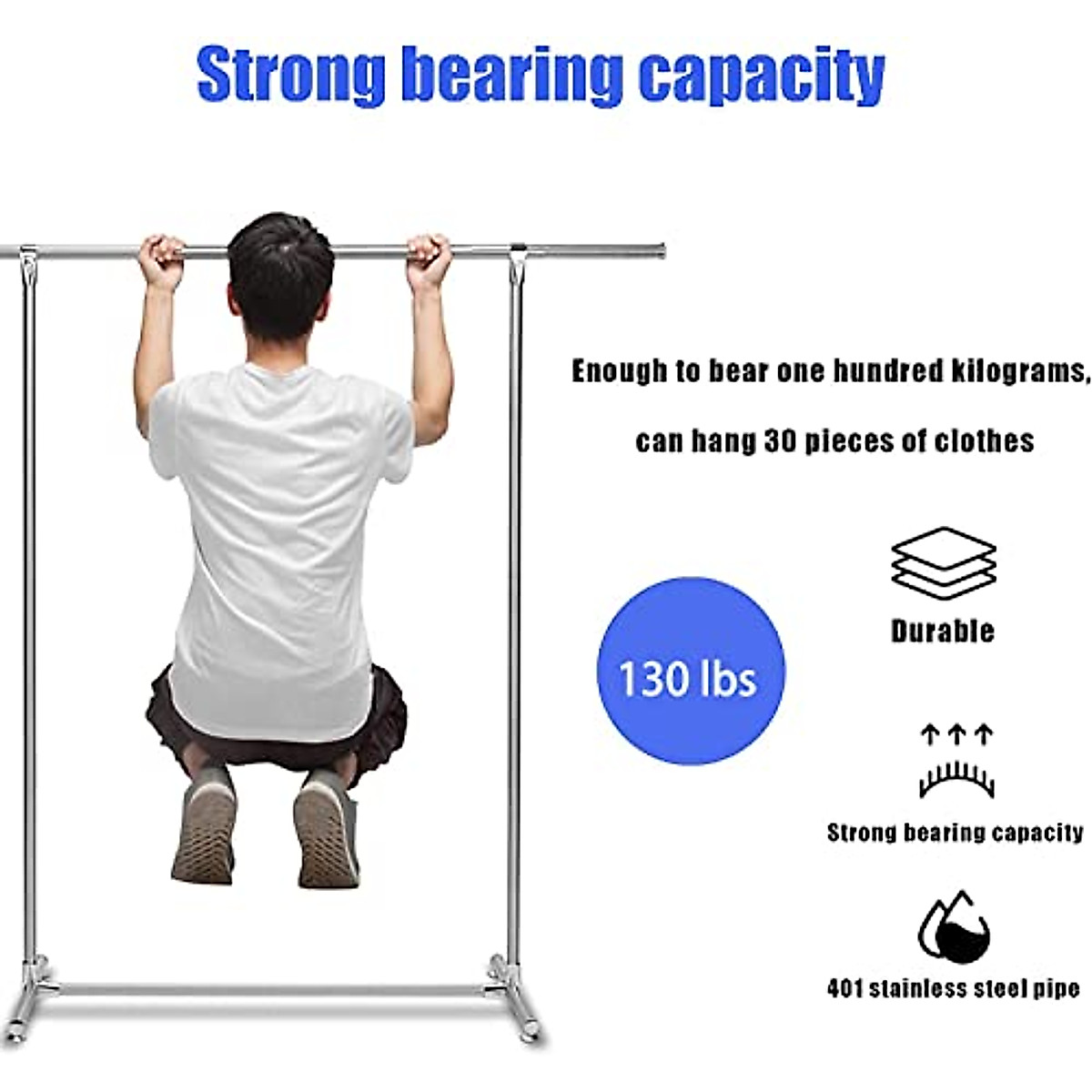 XiTuanYuan Clothes Drying Racks Stainless Steel Retractable Racks Clothes Rack for Indoor Outdoor with Windbreak Hook