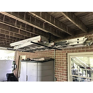 StoreYourBoard Double Ladder Ceiling Rack, Hi Port 2 Garage Storage and Organizer, Hanger Mount