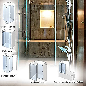 Frameless Shower Door Bottom Seal 2-Pack 1/4”x 39”Glass Shower Door Seal Strip Stop Shower Leaks and Create a Water Barrier