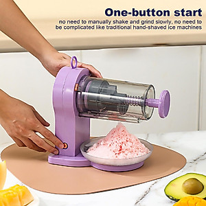 GUYOS Electric Snow Cone Machine, 13000rpm Ice Shaving Smoothie Machine, Ice Shaver Crusher with 2 Ice Cube Molds, Shaved Ice Machine, Steel Claw Snow Cone Maker for Ice Cream & Cold