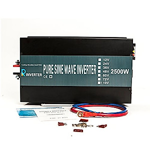 WZRELB for AC appliances 2500W 12V DC to AC Power Inverter Pure Sine Wave Solar Power Converter (RBP250012B1)