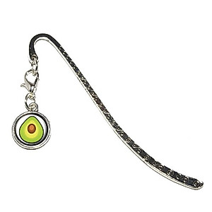 Avocado Metal Bookmark Page Marker with Charm
