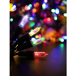 Twinkle Star Outdoor Halloween Lights Battery Operated 50 LED Mini String Light with 8 Modes, 16ft Waterproof Fairy Lights for Garden Patio Wedding Wreath Party Decoration (Orange, 2 Pack)