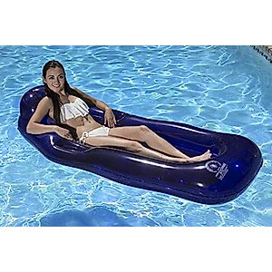 Poolmaster Riviera Inflatable Wet/Dry Sun Swimming Pool Lounge and Swimming Pool Float (Purple)