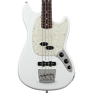 Fender American Performer Mustang Bass, Arctic White, Pau Ferro Fingerboard