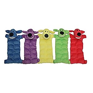 Multipet 12-Inch Squeaker Mat Soft Plush Dog Toy with 13 Squeakers, Colors may vary
