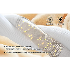 Commollis Oversized King Fleece Blanket 120x120 Inches, A whole Giant Huge seamless blanket for Families, Couples & Friends - Extra Large Big Soft Blanket - California King Warm Blanket 10x10